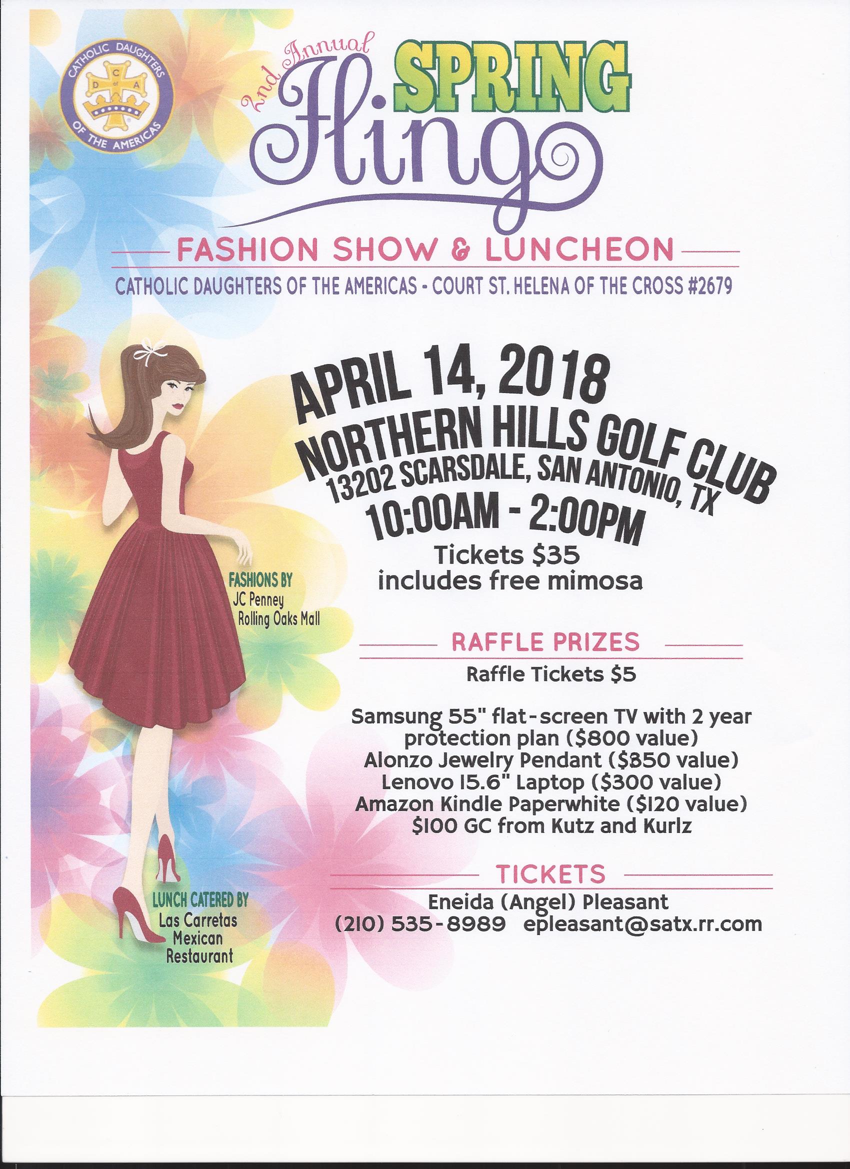 Spring Fling Apr 14, 2018 | St. Helena of the Cross